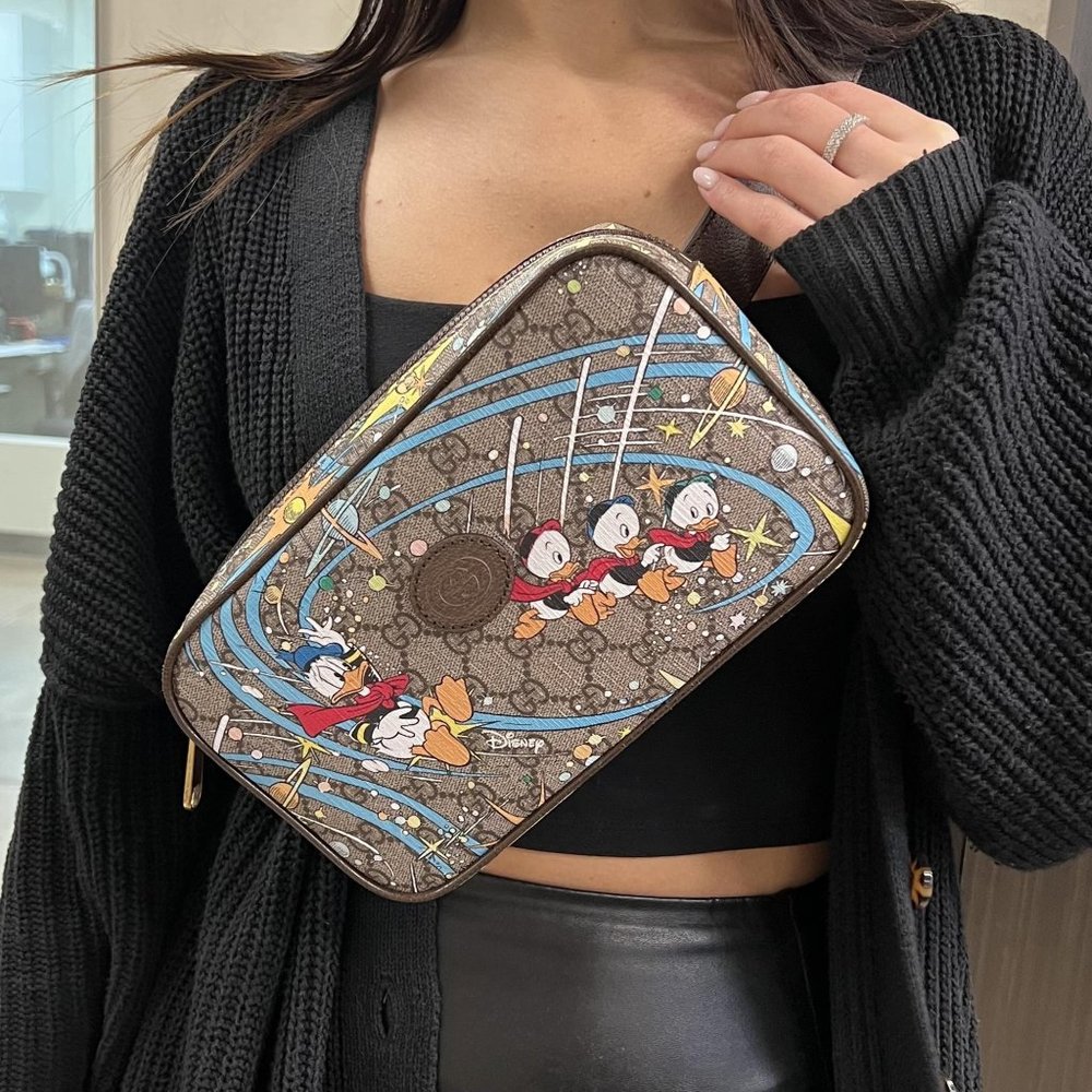 Gucci Gg Supreme Donald Duck Disney X Gucci Leather U… - Gem